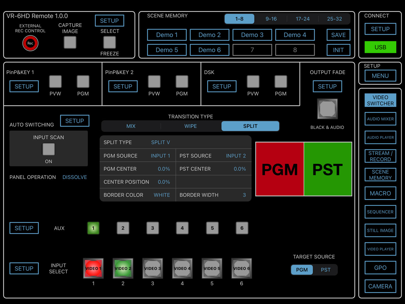 Roland Pro A/V - VR-6HD Remote | iPad App
